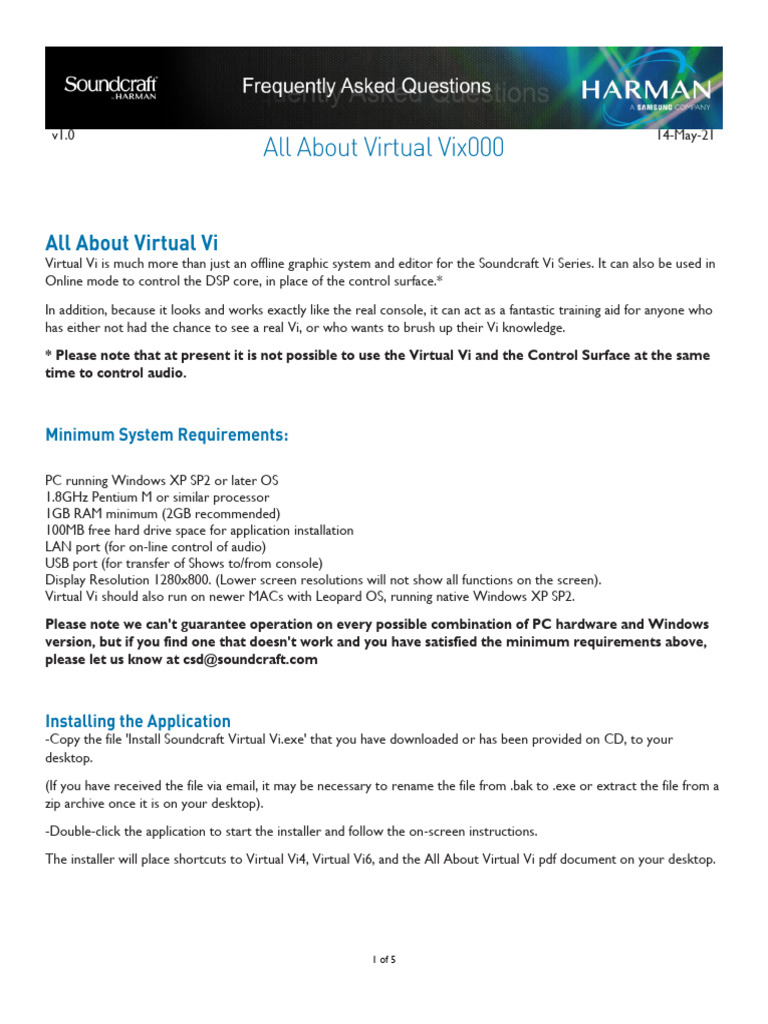 All About Soundcraft Virtual Vi | PDF | Computing | Software