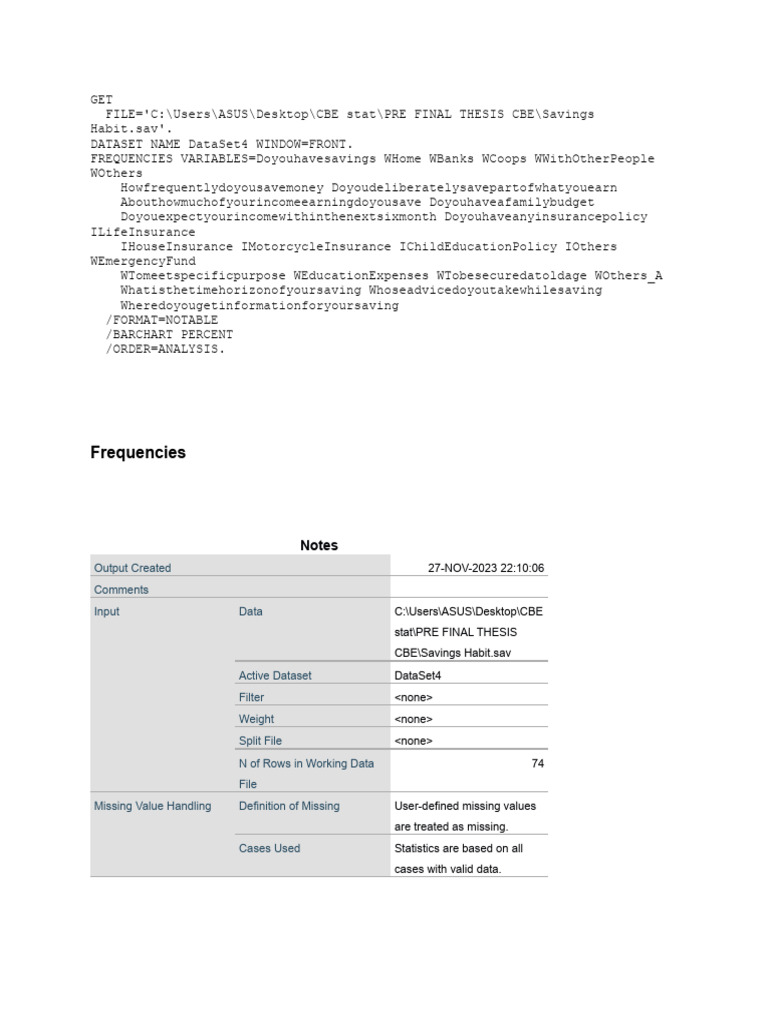 saving habit bar chart | PDF | Computing | Computer Science