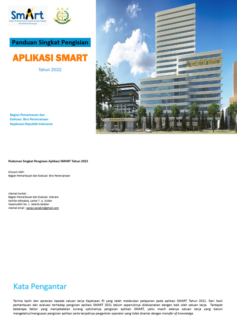 Panduan Pengisian Aplikasi SMART 2022 | PDF
