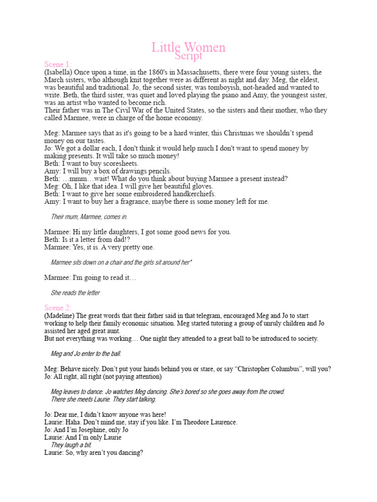 Little Women Script - Checked | PDF | Little Women
