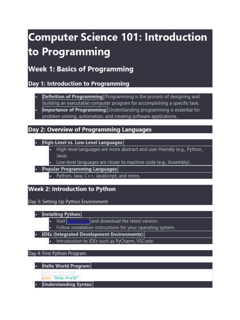 Computer Science 101 | PDF