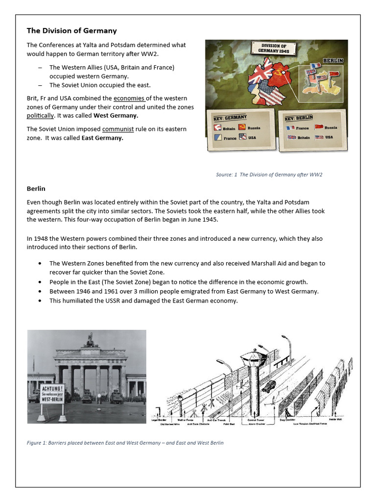 The Division of Germany | PDF | Soviet Union | World Politics