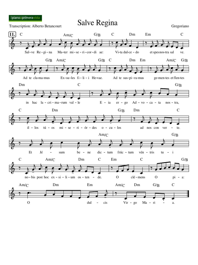 Salve Regina - Gregoriano | PDF