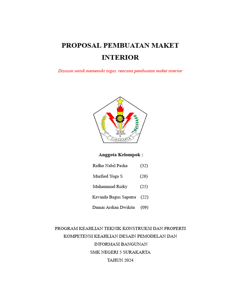Proposal Pembuatan Maket Revisi | PDF