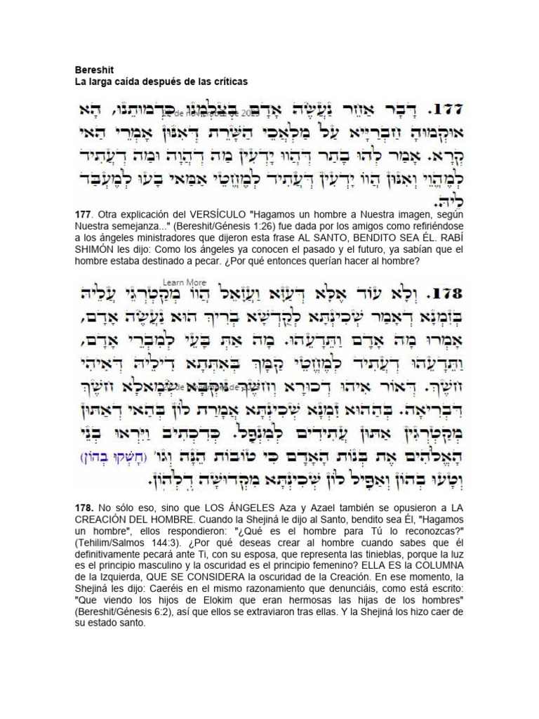 Bereshit 5784 | PDF | Pecado | Oración