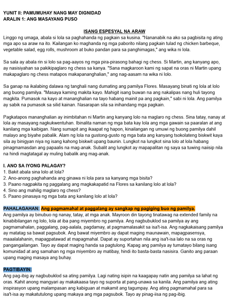 Ang Masayang Puso | PDF