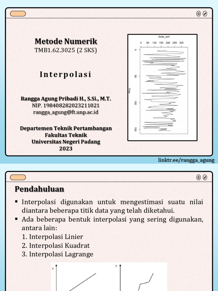 Metode Numerik - 10. Interpolasi (1) | PDF