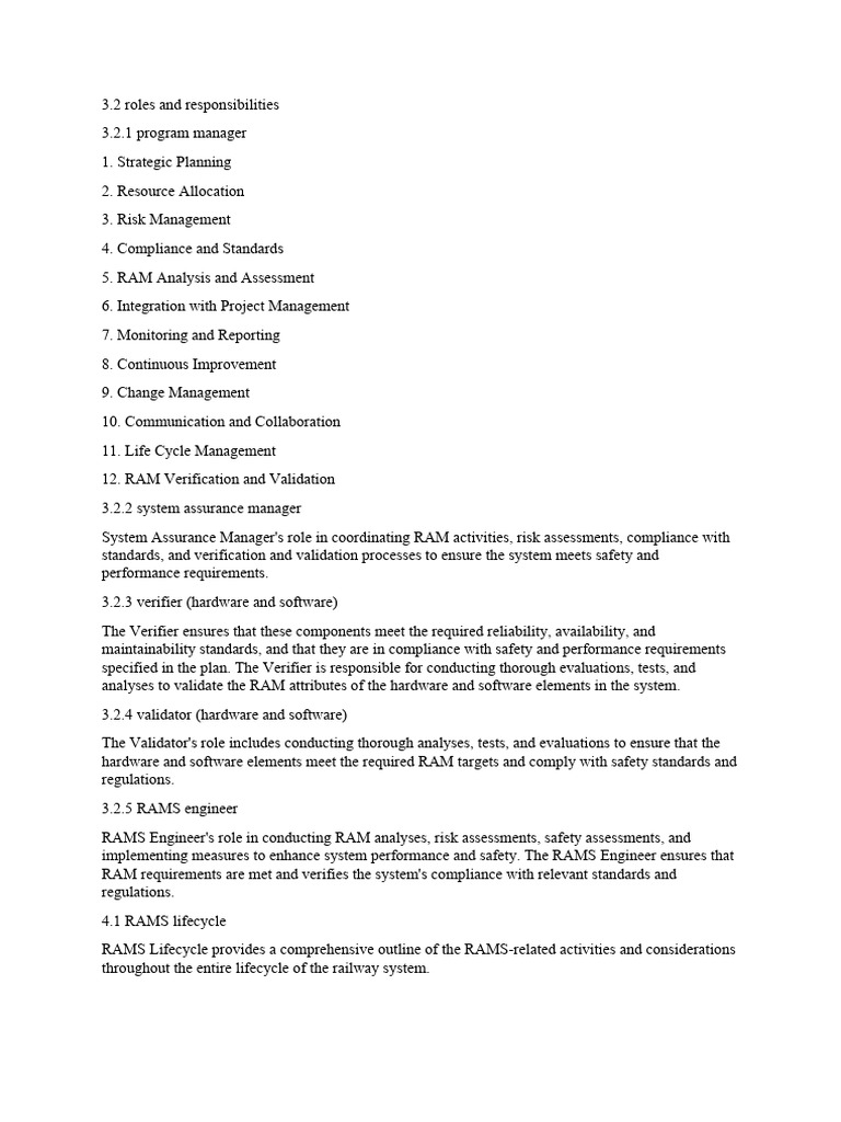 RAM Plan | PDF | Reliability Engineering | Life Cycle Assessment