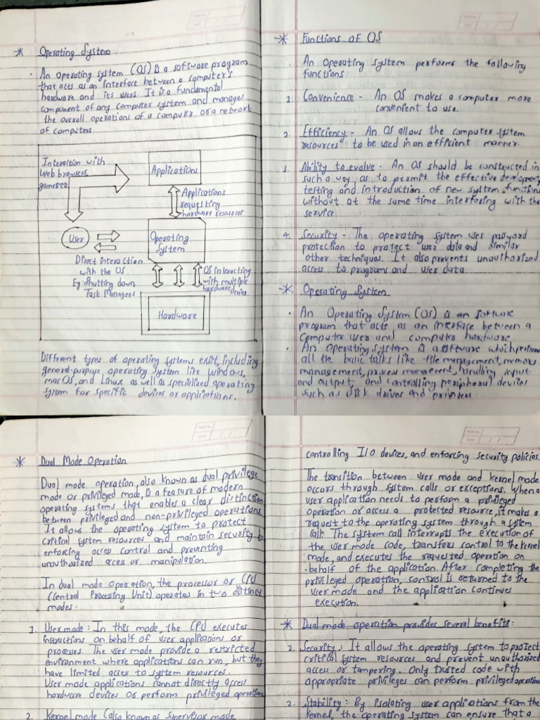 OSY Notes CHP 1 - 4 | PDF