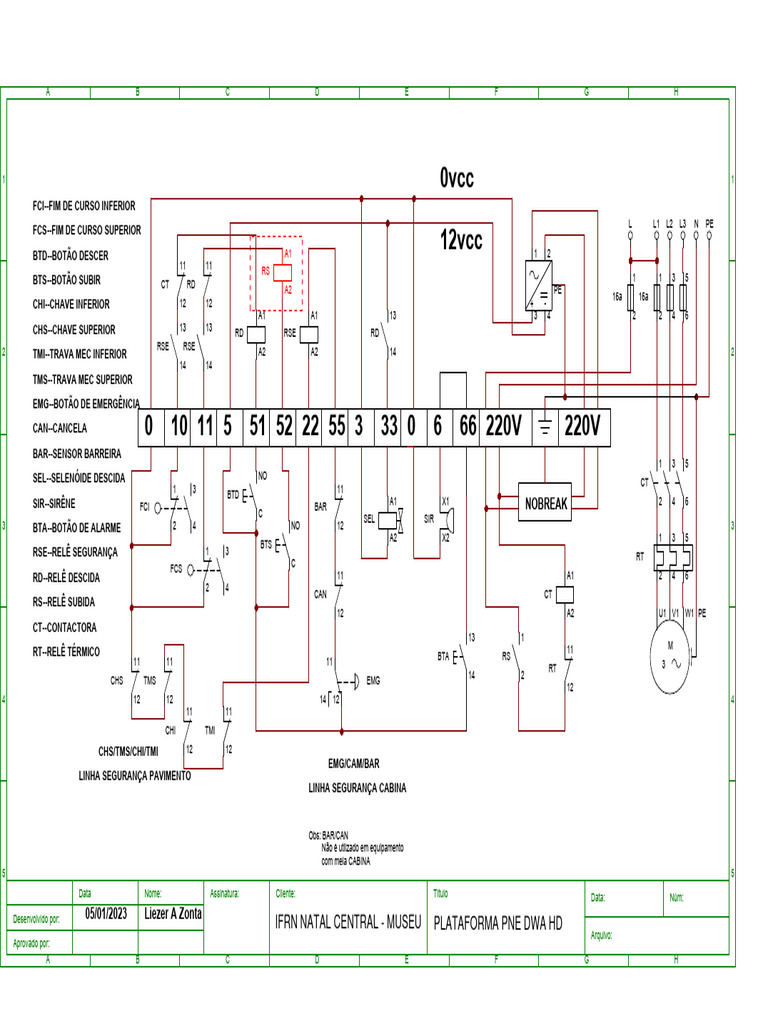 Esquema Eletrico Plataforma DWA | PDF