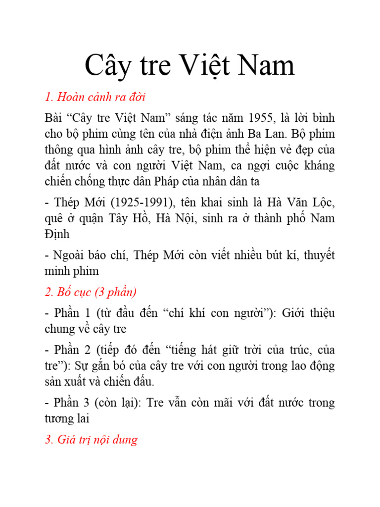Cây tre Việt Nam | PDF