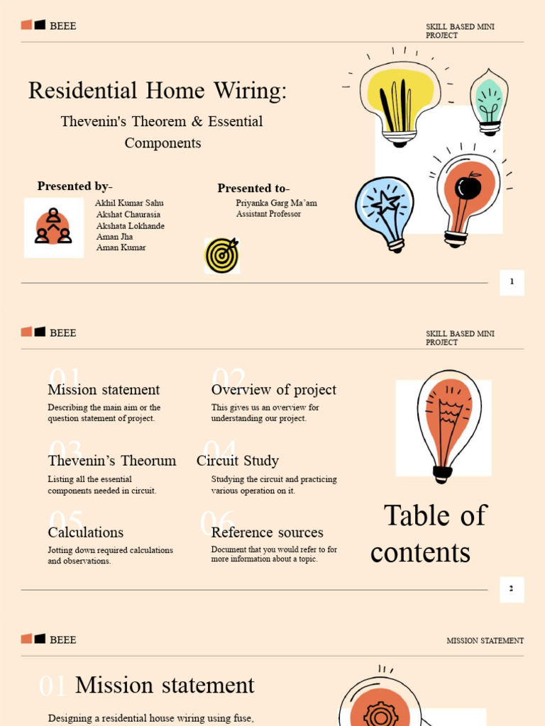 BEEE Mini Project Presentation-compressed | PDF | Electrical Network | Power Supply