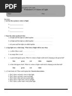 Year 8 Light Notes | PDF | Rainbow | Reflection (Physics)