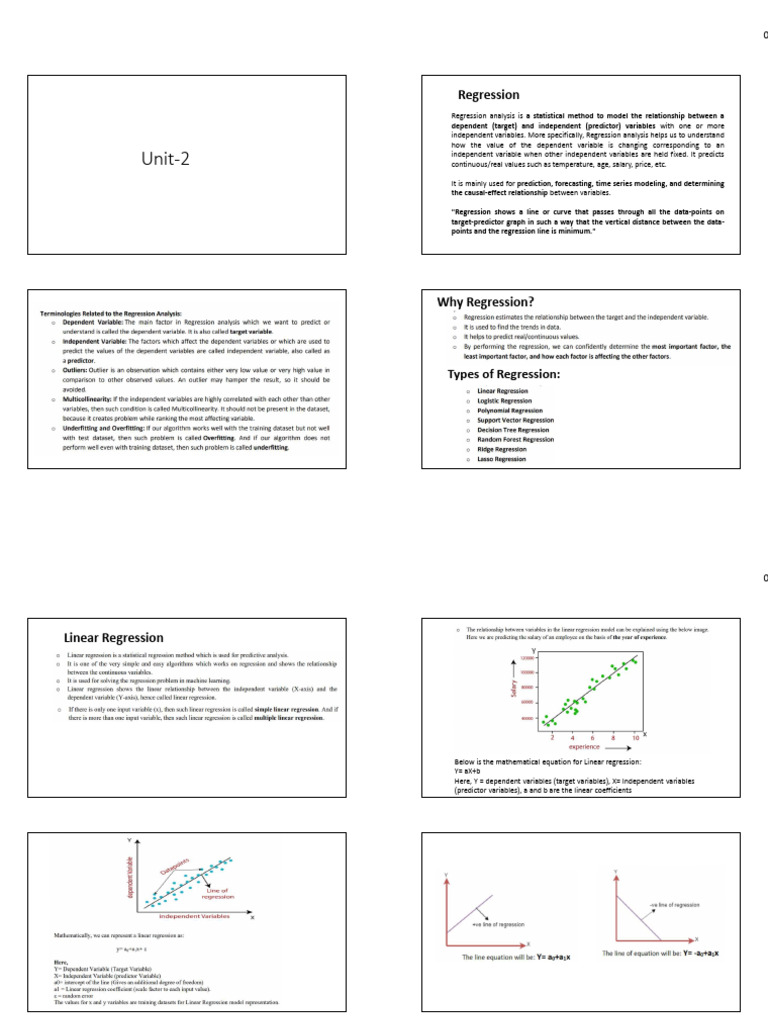 Unit-2 MLT Handouts-Up To Bayesian Learning | PDF | Regression Analysis ...