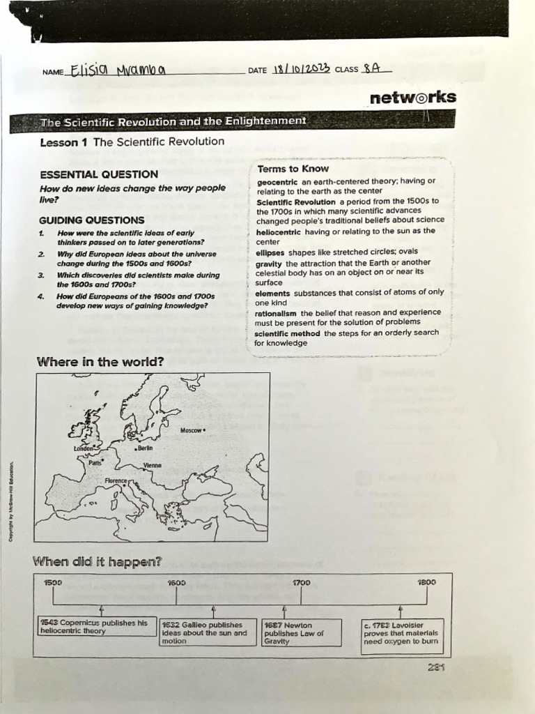 Lesson 1 The Scientific Revolution | PDF
