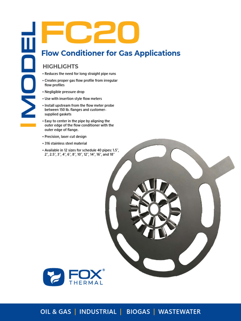fc20 Datasheet | PDF | Flow Measurement | Pipe (Fluid Conveyance)