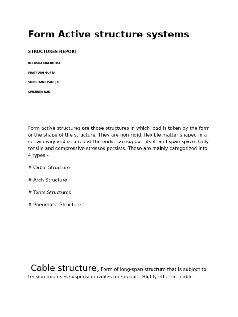 Form Active Structure System SSPD | Download Free PDF | Building ...