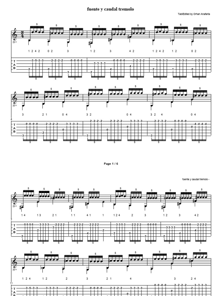 Tremolo Exercise 07 Fuente | PDF