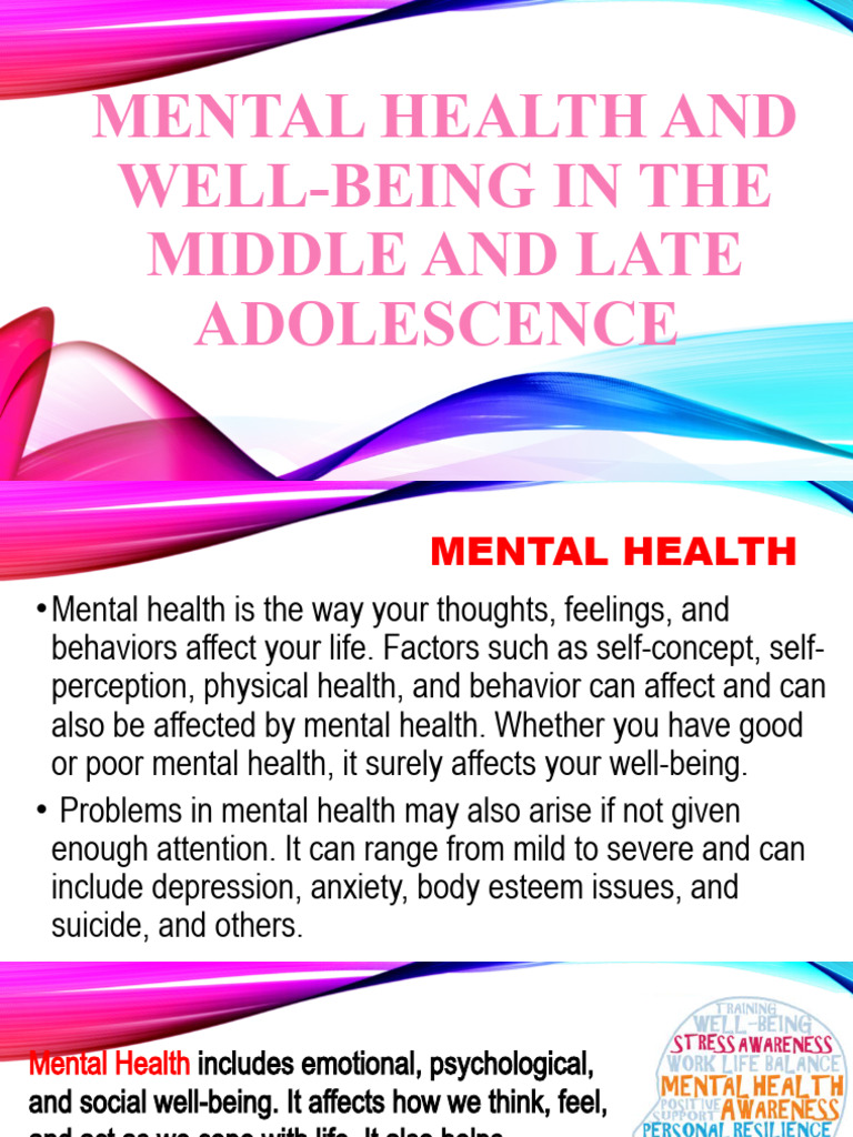 Adolescent Mental Health Insights | PDF | Mental Health | Well Being