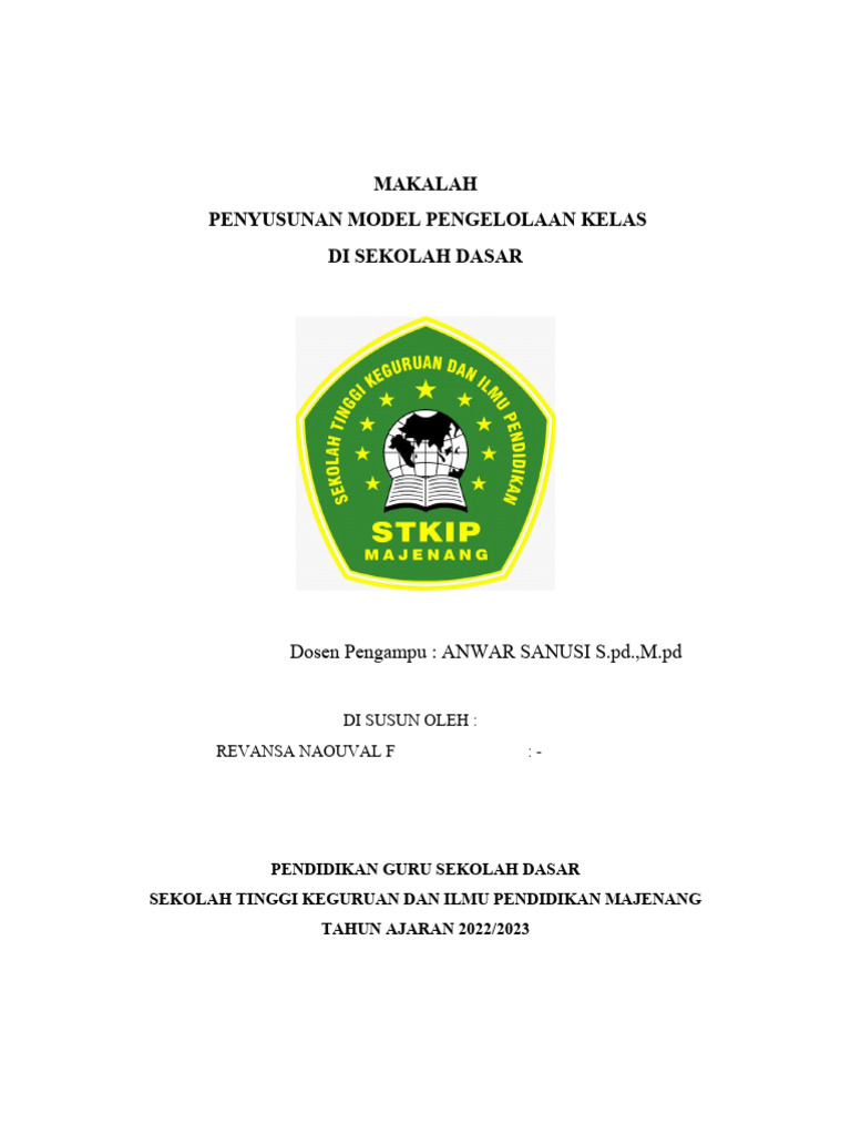 Makalah Revansa Manajemen Kelas | PDF