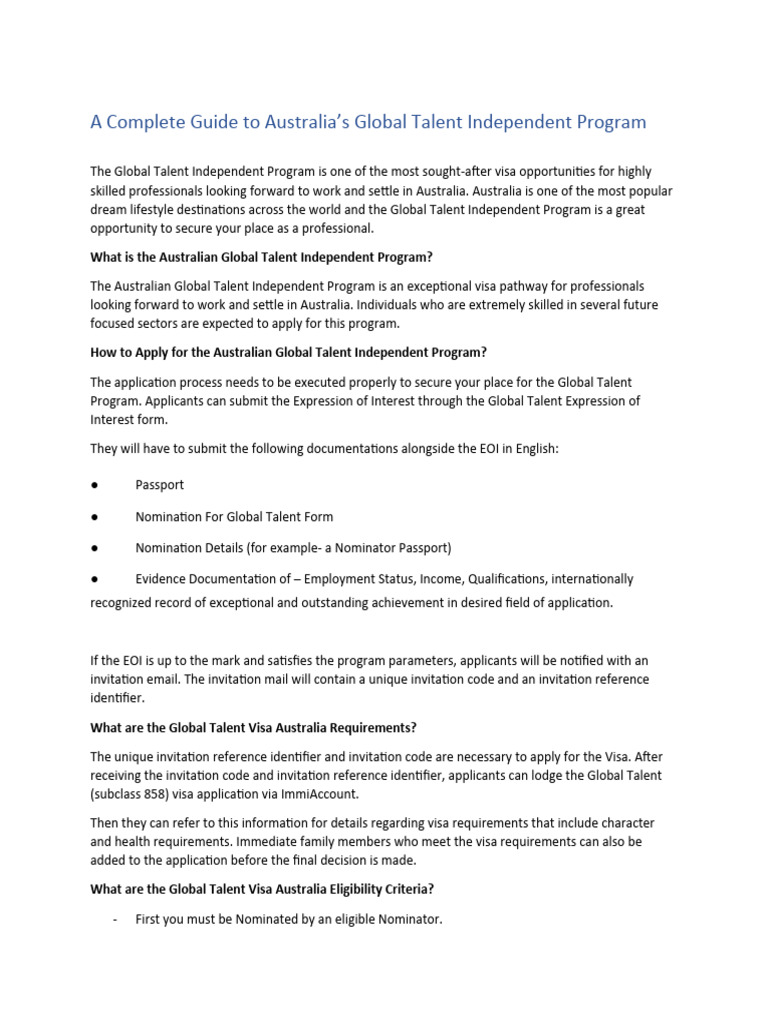 A Complete Guide To Australia... | PDF | Travel Visa | Australia