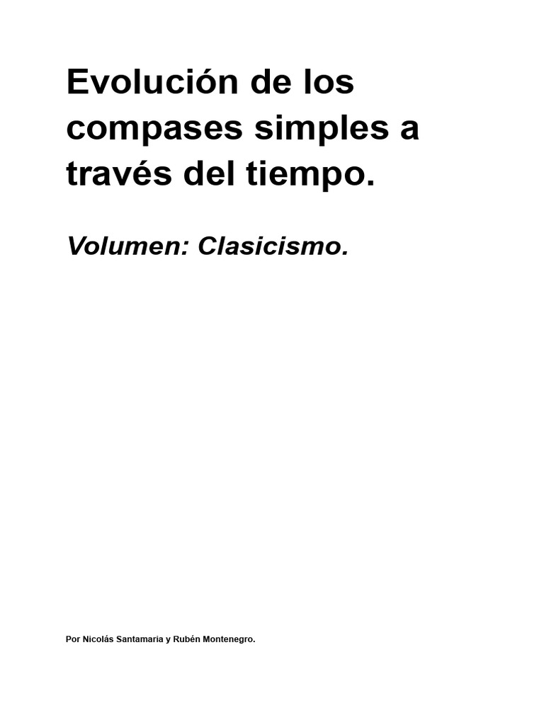 Evolución de Los Compases Simples A Través Del Tiempo | PDF | Notación musical | Ritmo