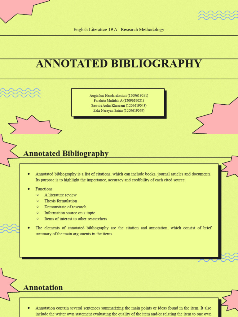 Annotated Bibliography Guide | PDF | Bibliography | Socioeconomic Status