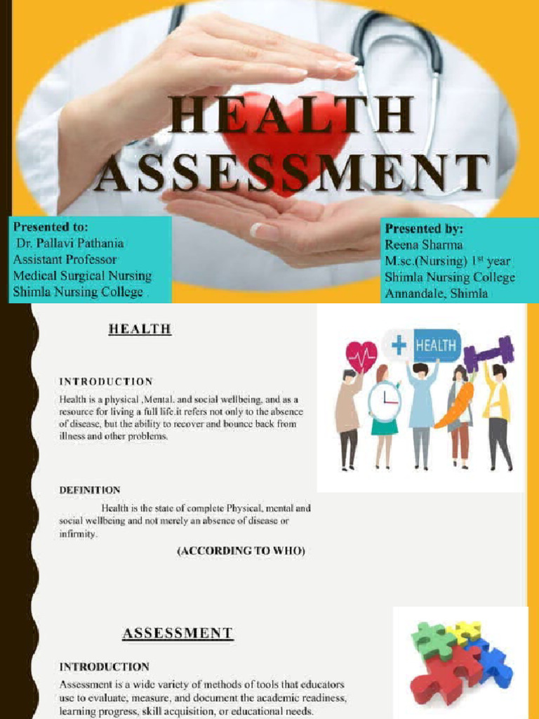 Unit - 8 - Health Assessment Slideshare | PDF