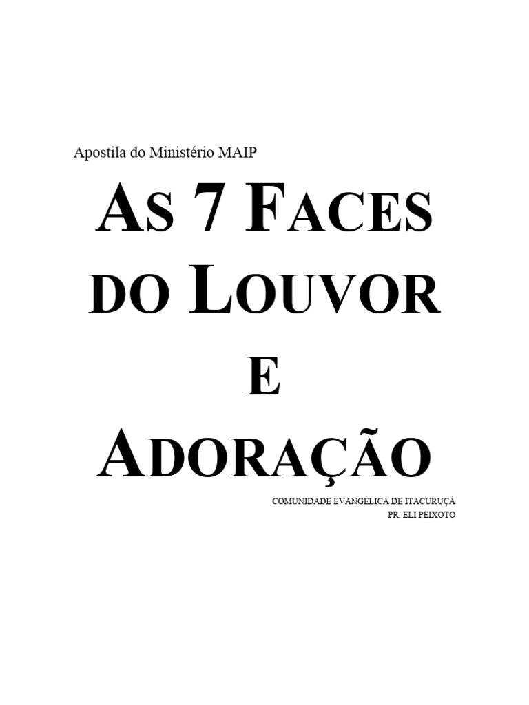 As 7 Faces Do Louvor e Adoração | PDF | Jesus | Davi