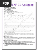 Analyse du Prologue d'Antigone | PDF | Sophocle | Mythologie de Thèbes