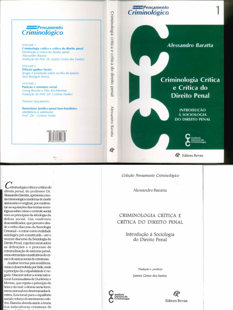 Baratta, Alessandro. Criminologia Crítica e Crítica Do Direito Penal | PDF