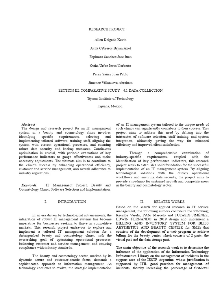 Research Project | PDF | Information | System