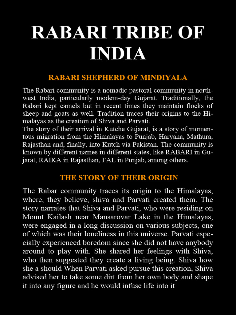 Rabari Tribe Information Draft | PDF | Embroidery | Surgical Suture