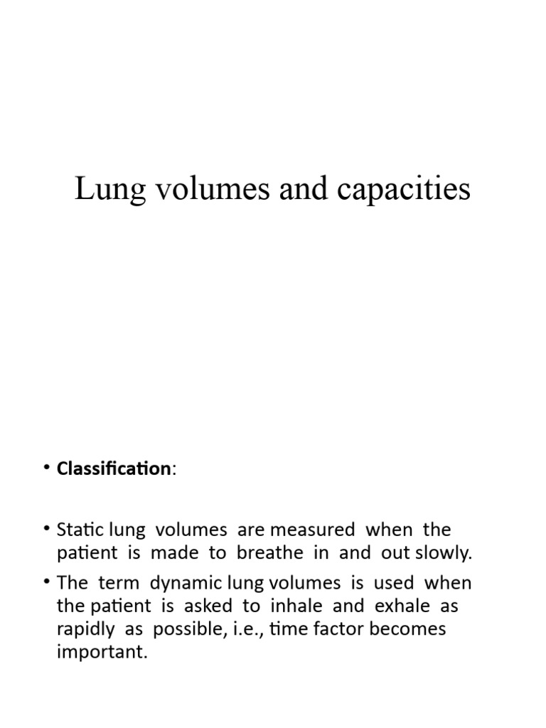 Lung Volume and Capacities? | PDF | Lung | Exhalation