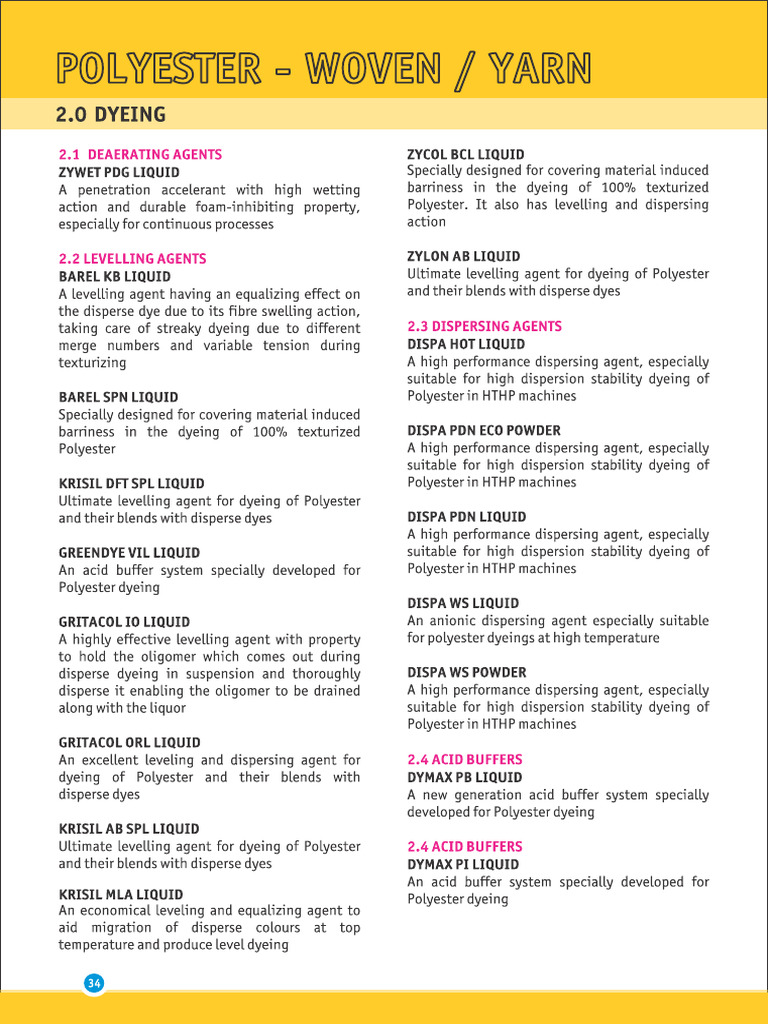Polyester Dyeing | PDF