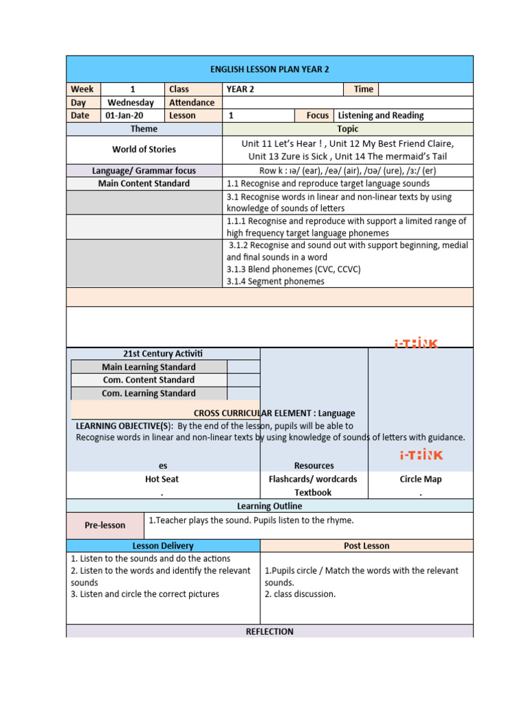 Year 2 Cefr Week 1 | PDF | Word | Lesson Plan