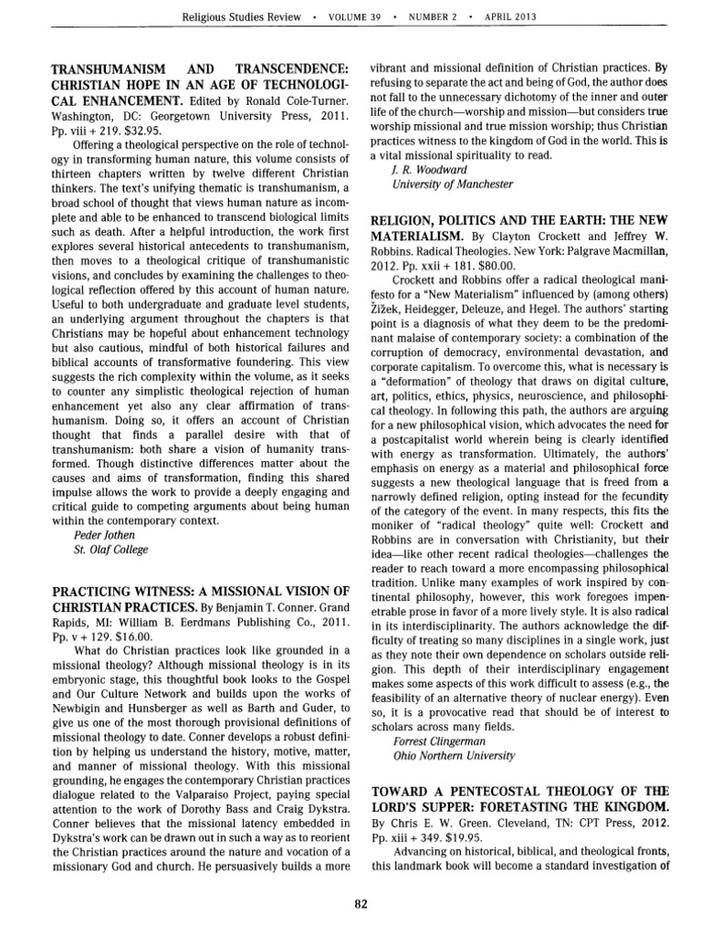 Ronald Cole Transhumanism and Transcende | PDF | Transhumanism | Copyright