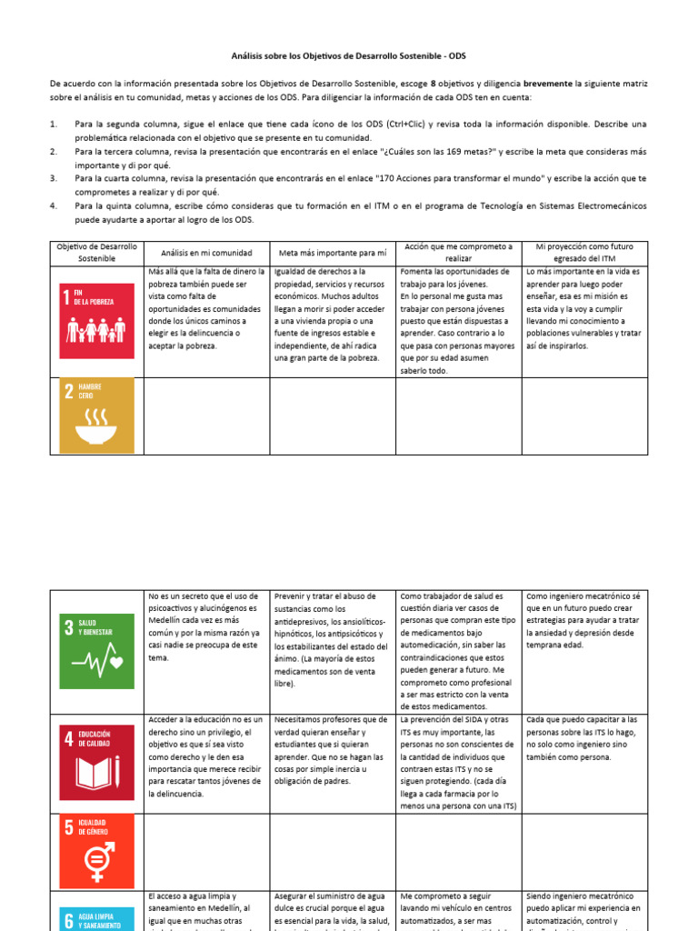 Análisis Sobre Los ODS 2023 | PDF | Agua | Energía renovable