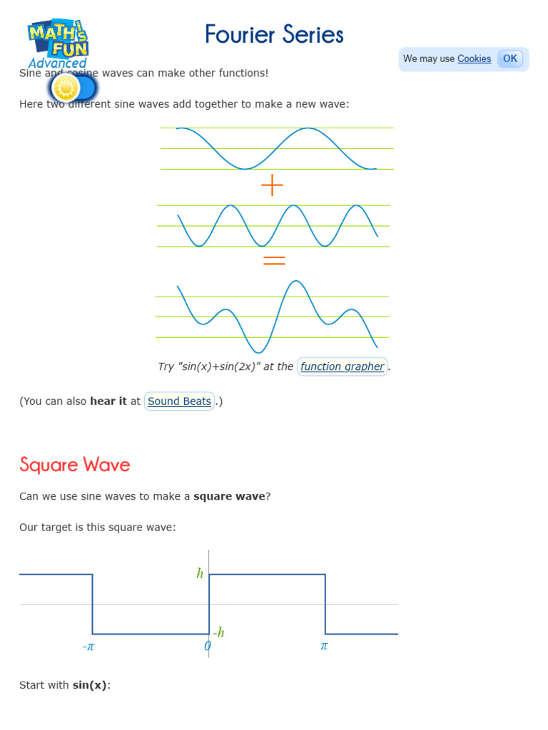 Understanding Fourier Series Basics | PDF | Pi | Fourier Series