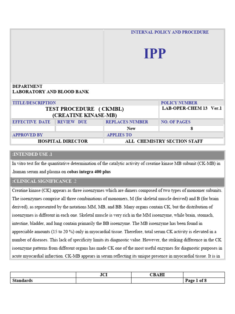 13 CKMB | PDF | Clinical Medicine | Medical Specialties