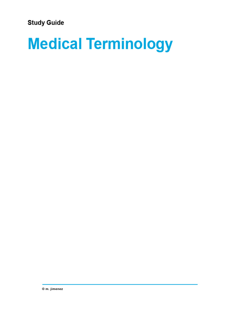 Medical Terminology STUDY GUIDE J23 | PDF | Surgery | Inflammation