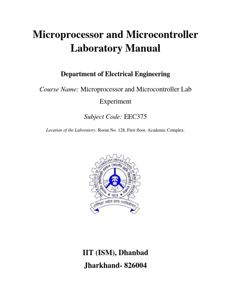 UG - 06 - EEC375 - Microprocessor and Microcontroller Laboratory Manual | PDF | Computer Program ...