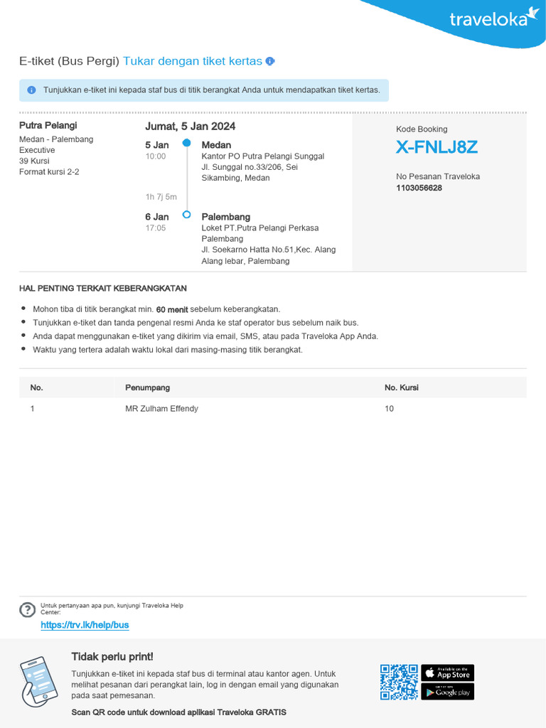 BUS AWAY E-Ticket | PDF
