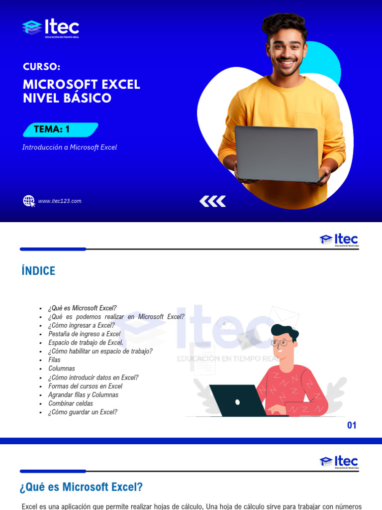 TEMA 1 Introducción A Microsoft Excel | Descargar gratis PDF | Microsoft Excel | Hoja de cálculo