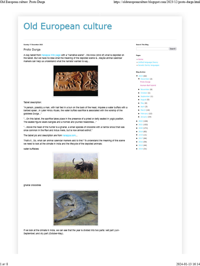 Harappa Tablet: Proto Durga Scene | PDF | Indian Religions | Hindu Deities