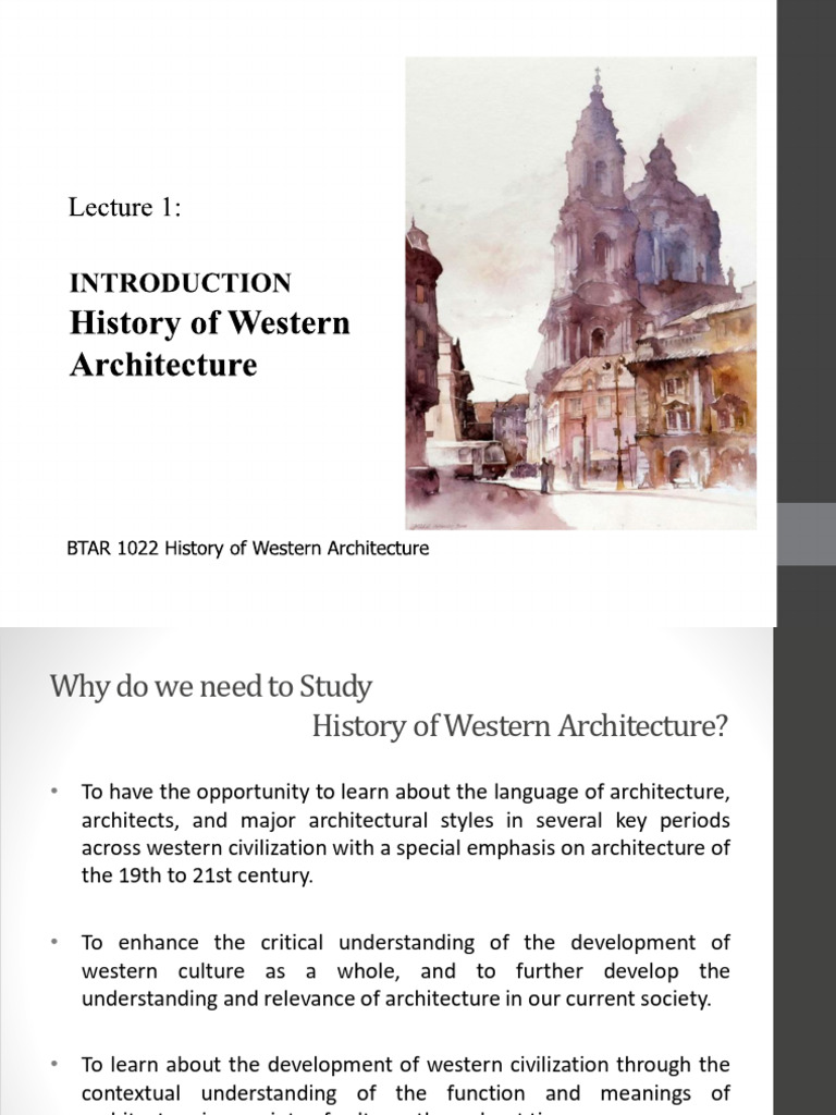 Lecture 1 - History of Western Architecture | PDF | Gothic Architecture ...