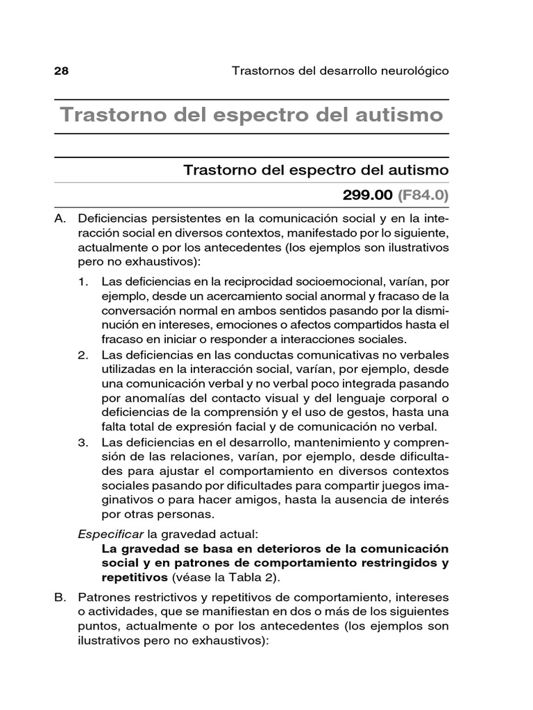 TEA y TDAH - DSM 5 - 105242 | PDF | Espectro autista | Trastorno mental