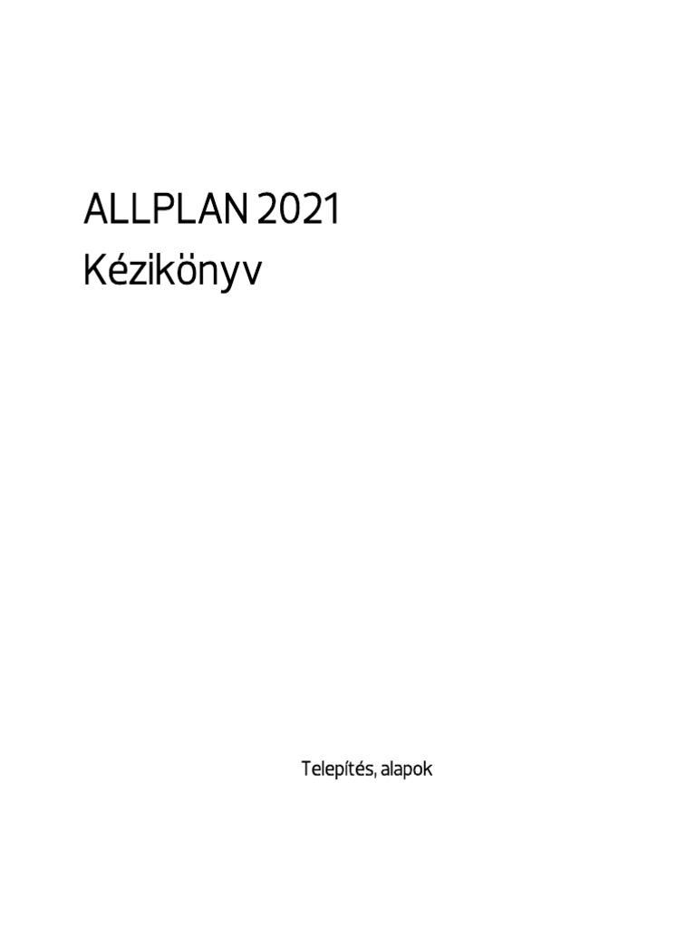 Allplan 2021 Kezikonyv | PDF
