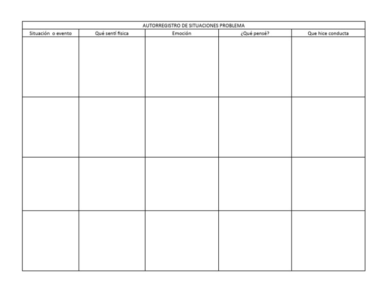 Formato de Autoregistro | PDF Formato de Autoregistro | PDF