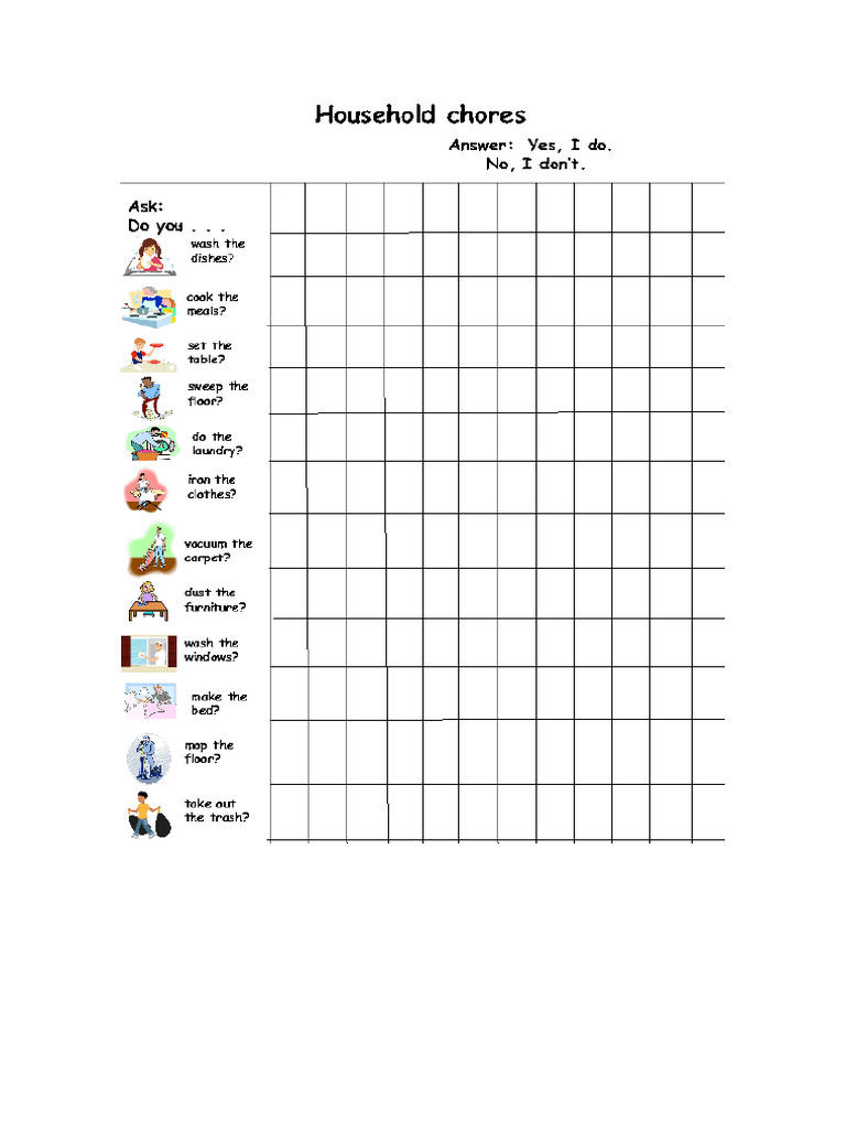 Chores Speaking Activity | PDF